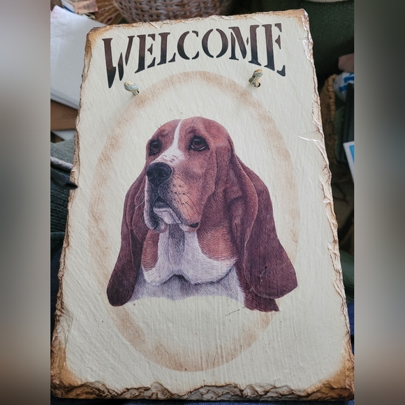 Wall Decor | Slate Basset Sign | Poshmark